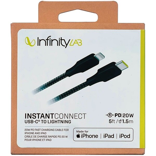 InfinityLab by Harman InstantConnect USB-C to Lightning - 20W PD Fast ...